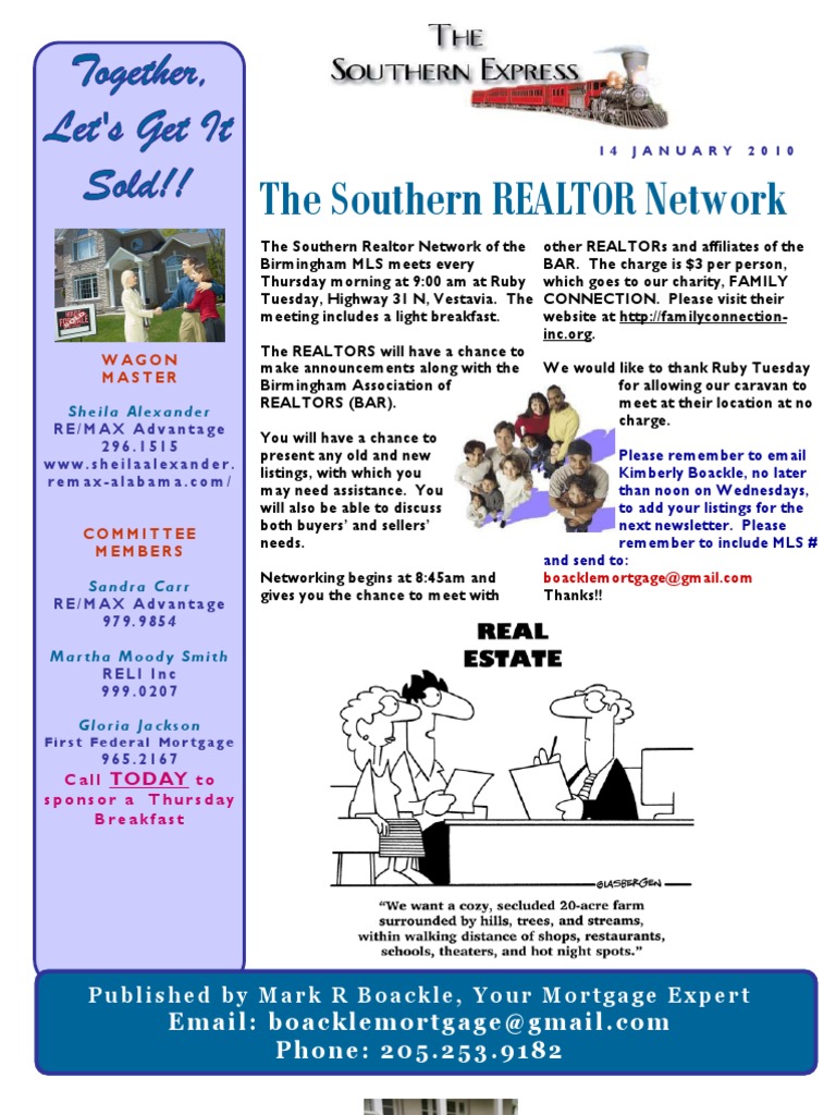 14 January 2010 Southern Area Realtor Network | PDF | Real Estate ...