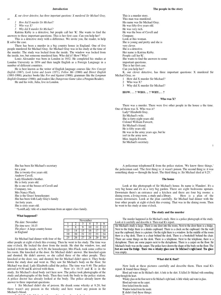 Level 3 - L. G. Alexander - K's First Case | PDF | Jealousy