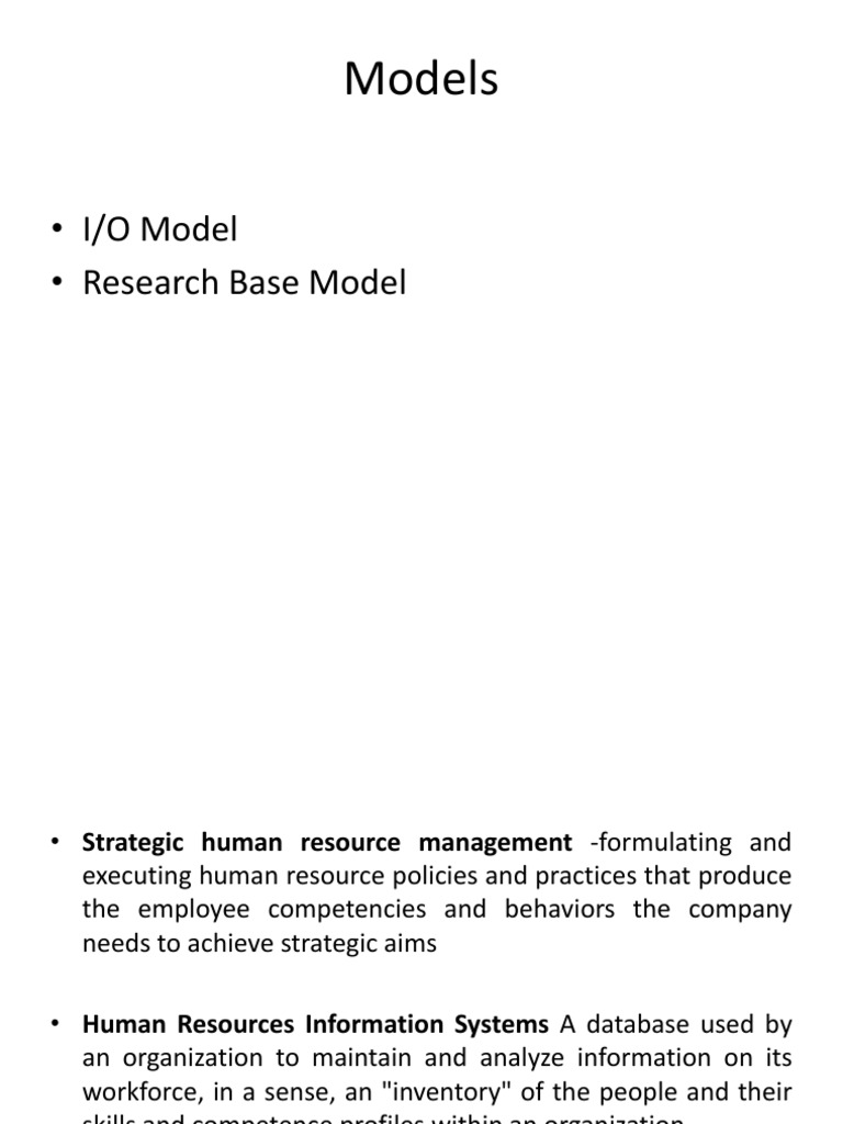Models: - I/O Model - Research Base Model | PDF | Art
