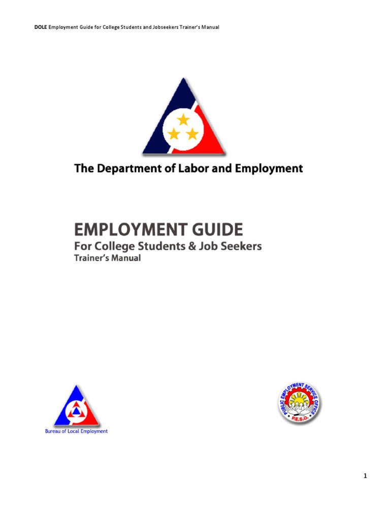 Job Seekers Employment Guide Training Manual - Colored | PDF | Résumé ...