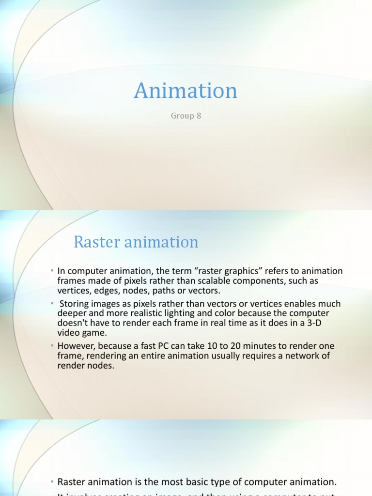 Animation | PDF | Computer Animation | Rendering (Computer Graphics)