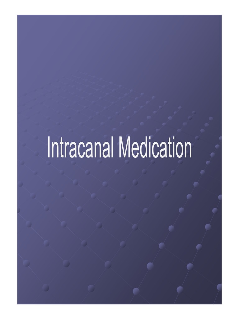 5 Intracanal Medication | PDF