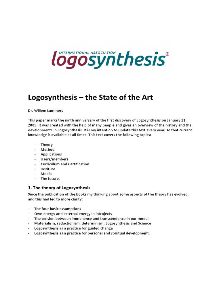 Logosynthesis State of The Art | Download Free PDF | Allergen | Emotions