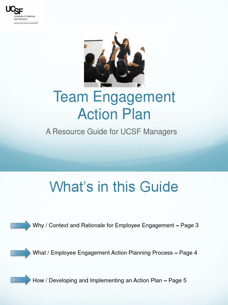 Team Engagement Action Plan | PDF | Employment | Psychological Concepts