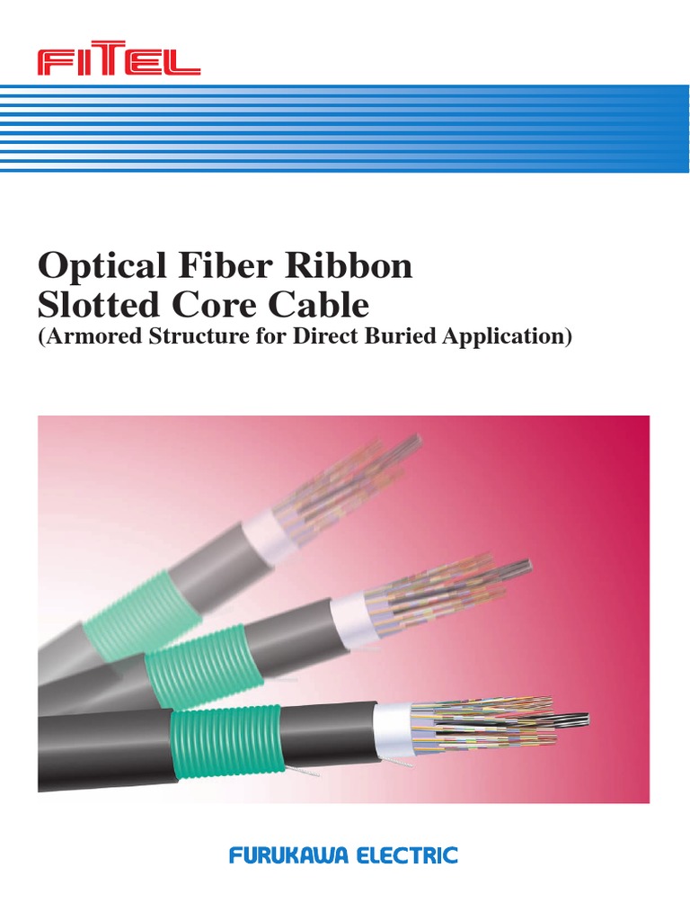 Optical Fiber Ribbon Slotted Core Cable: (Armored Structure For Direct ...