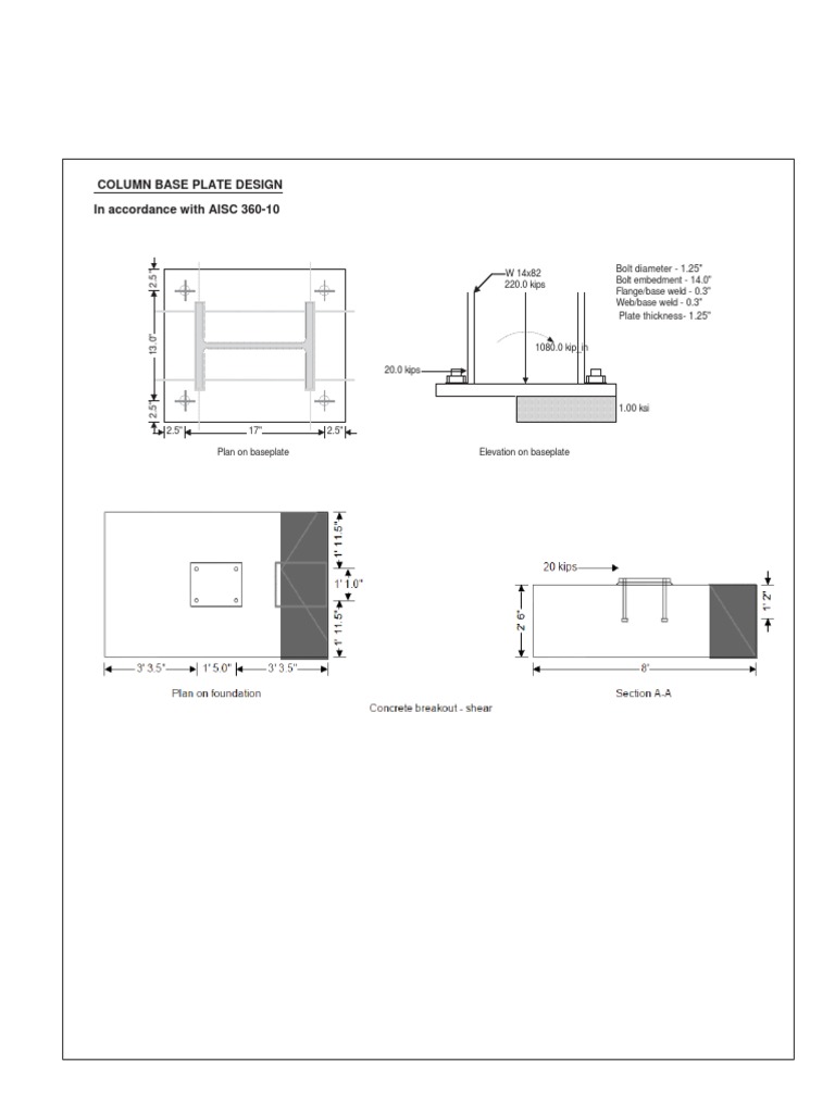 Column Base Plate Design in Accordance With AISC 360-10: U U V U U 1 ...
