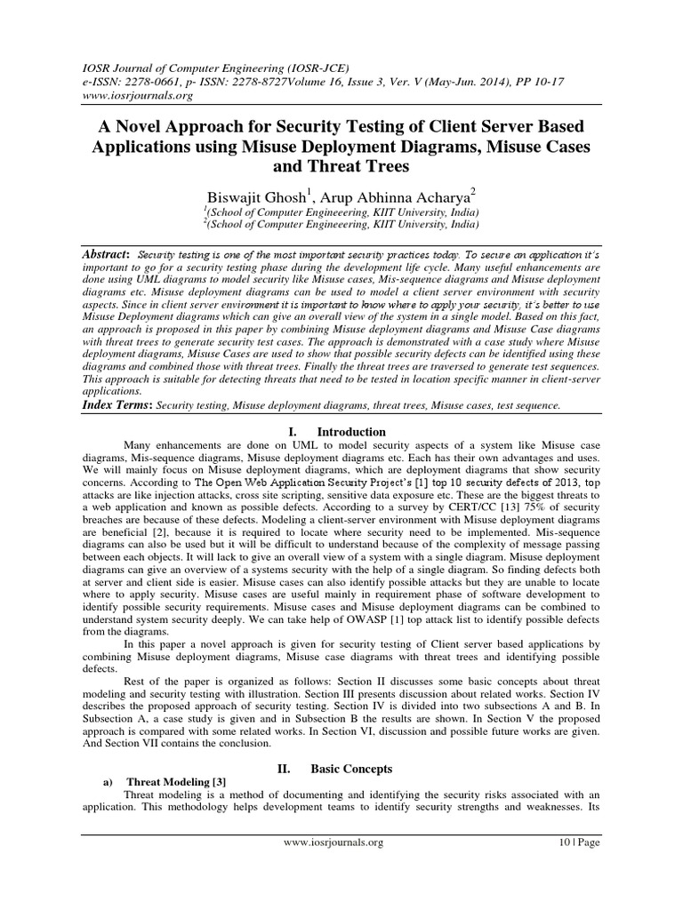 A Novel Approach For Security Testing of Client Server Based ...