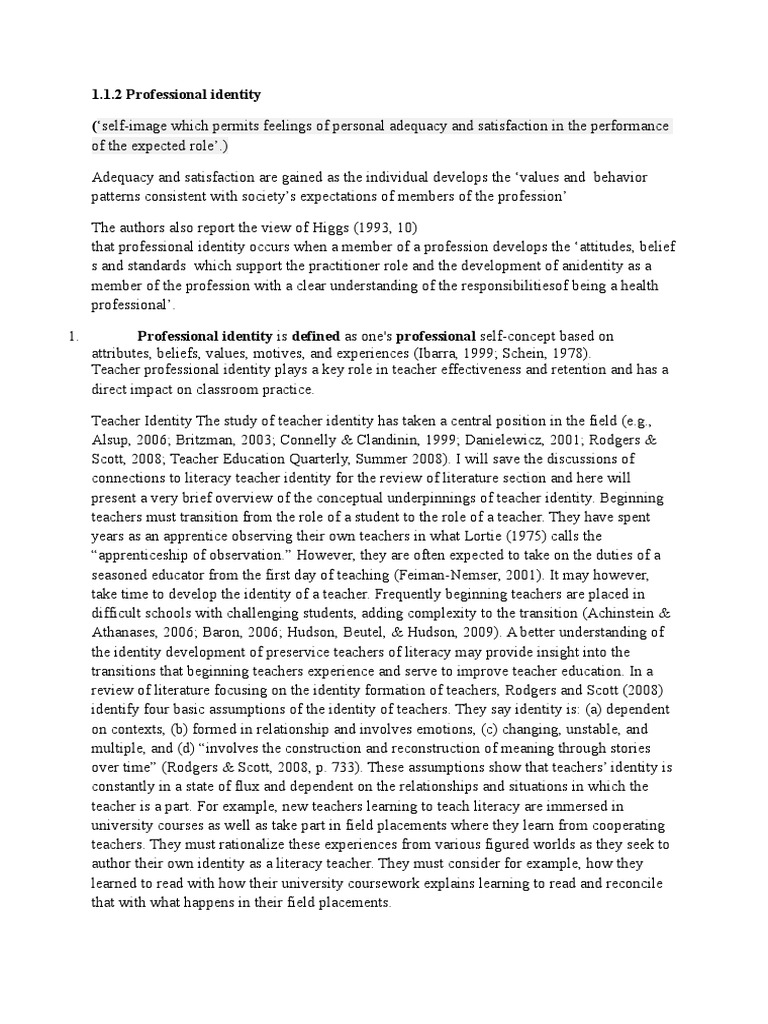 Teacher Professional Identity Development | PDF | Identity (Social ...