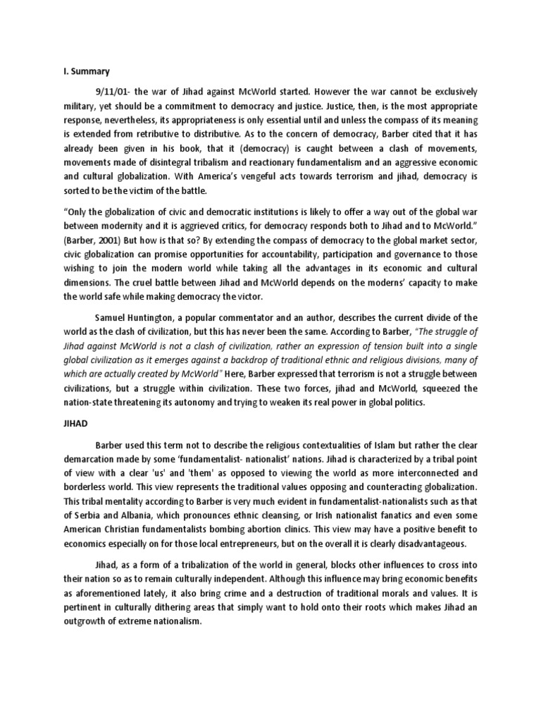 Jihad vs. Mcworld | PDF | Globalization | Jihad