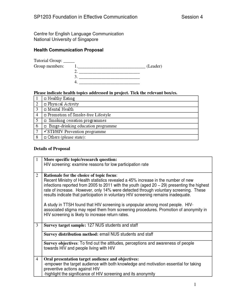 Health Campaign Proposal - Example | PDF | Self-Improvement | Science ...