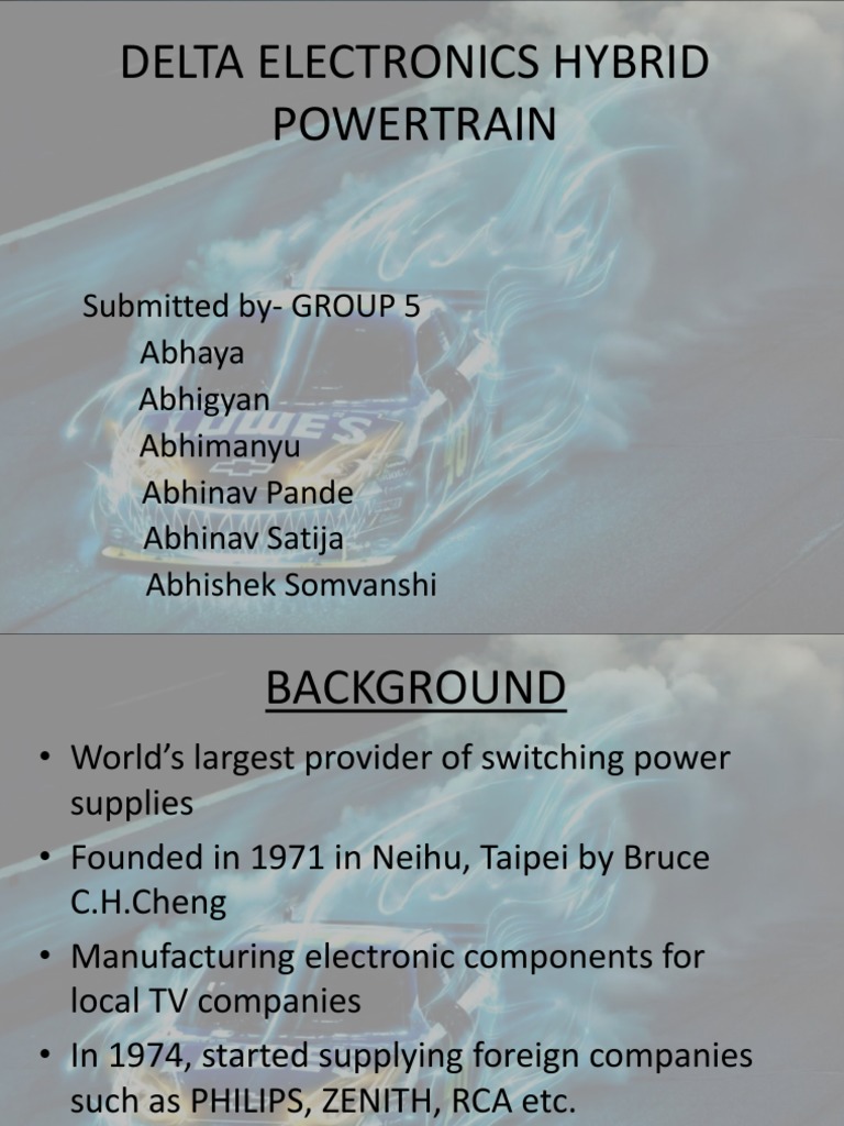 Delta Electronics Hybrid Powertrain | PDF | Engines | Car