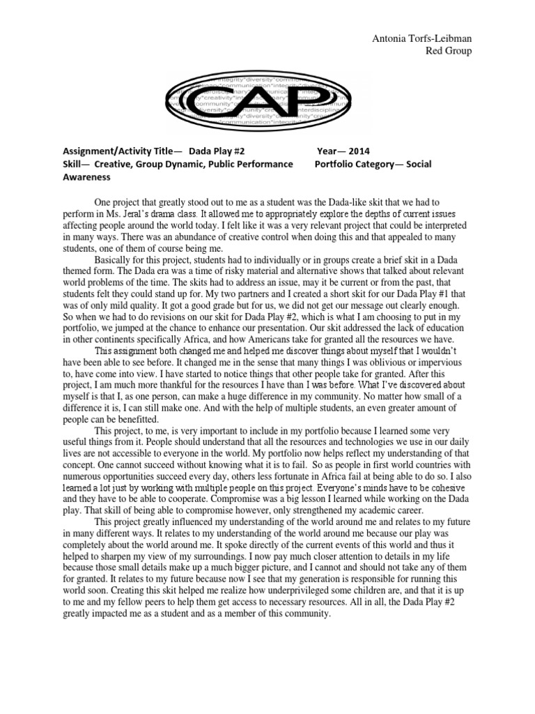 Drama Portfolio Quarter 1 | Download Free PDF | Cognition ...