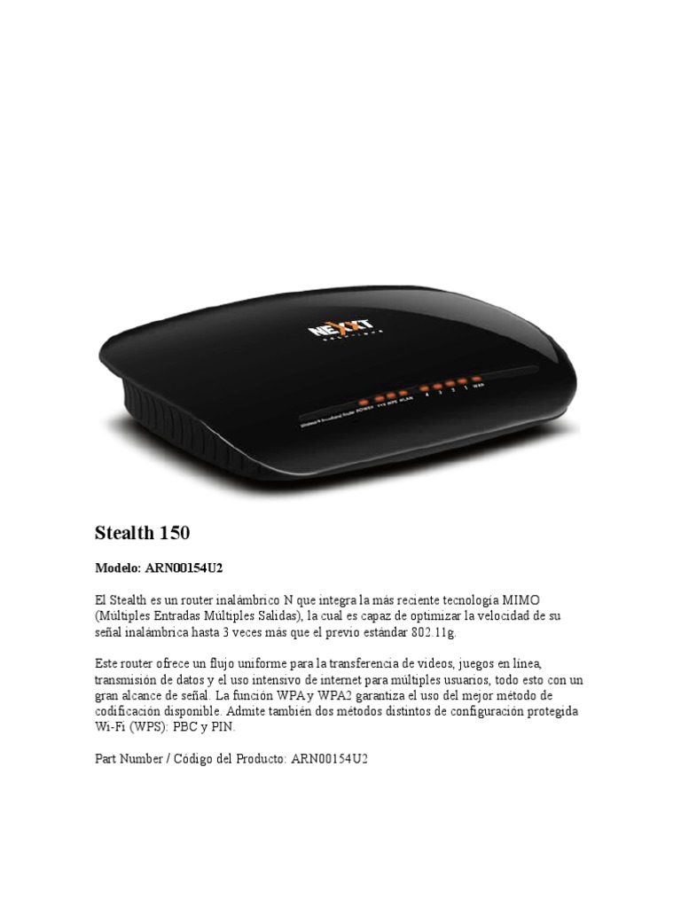 Router Nexxt Stealth 150 | PDF | Juegos y actividades | Informática