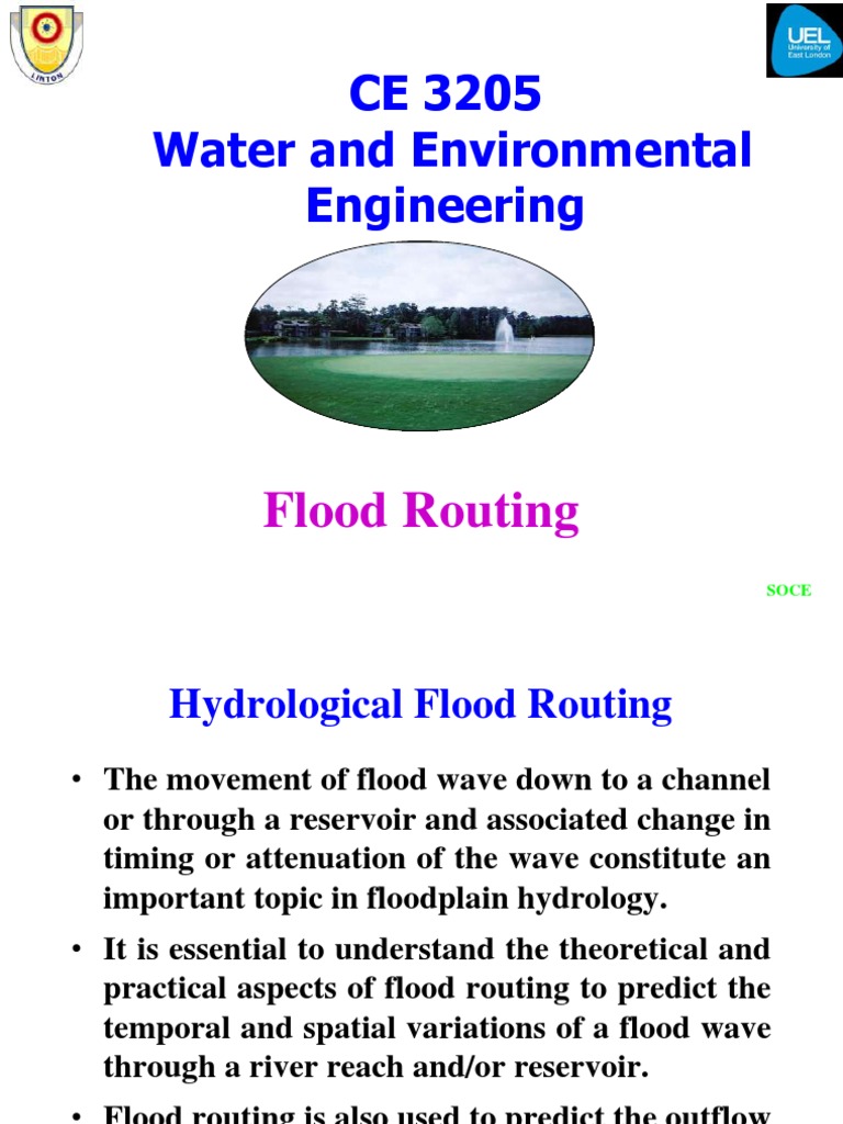 CE 3205 Lecture W5.1 Flood Routing | PDF | Flood | Hydrology