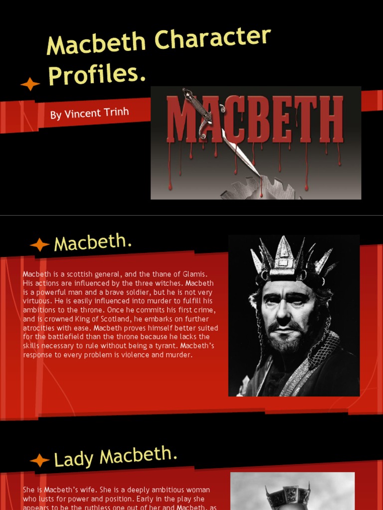 Macbeth Character Profiles | PDF | Macbeth | Shakespearean Characters