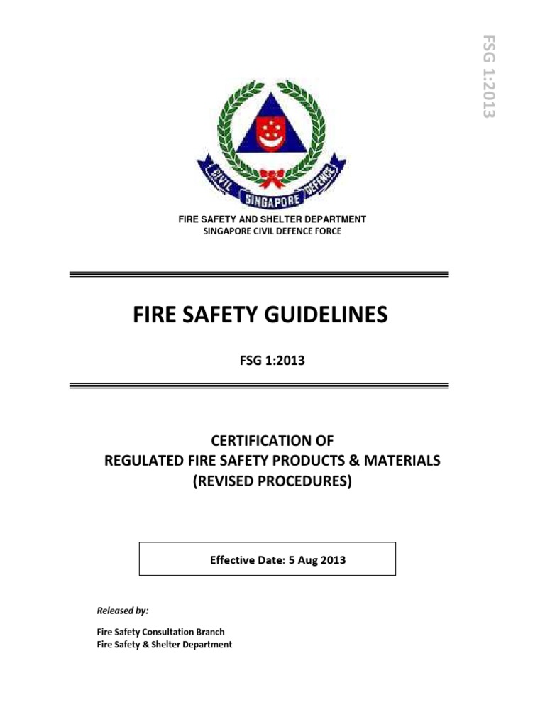 CERTIFICATION of Regulated Fire Safety Products and Materials | PDF ...