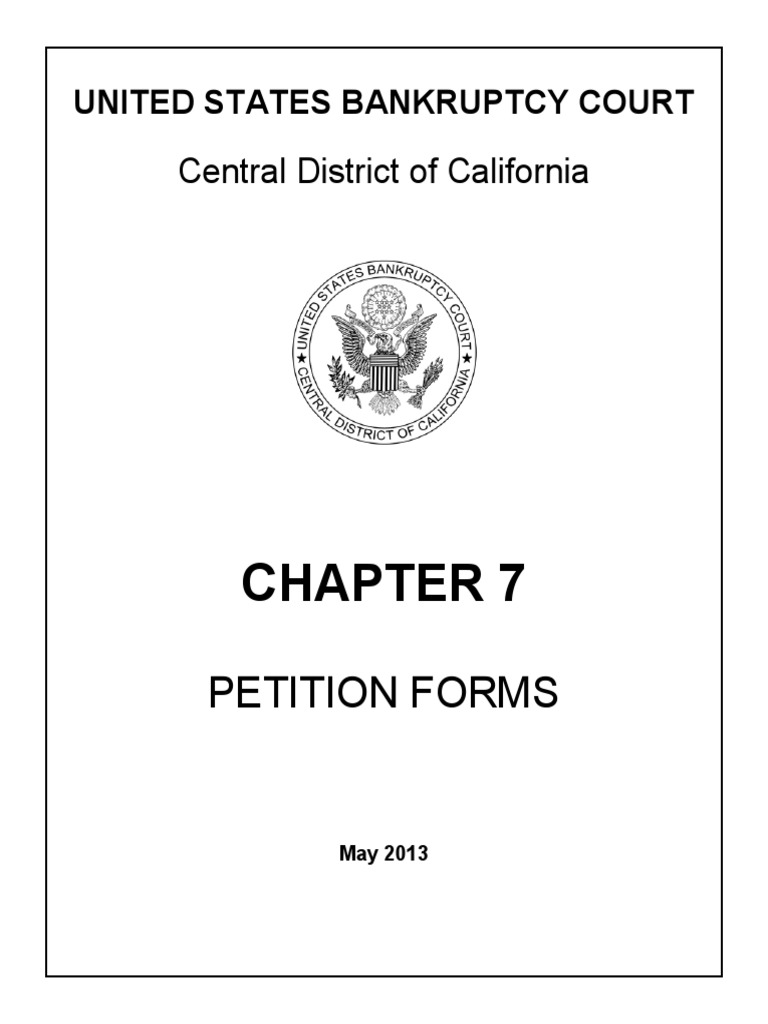 Chapter 7 Bankruptcy Forms Guide | PDF | Chapter 7 | Bankruptcy