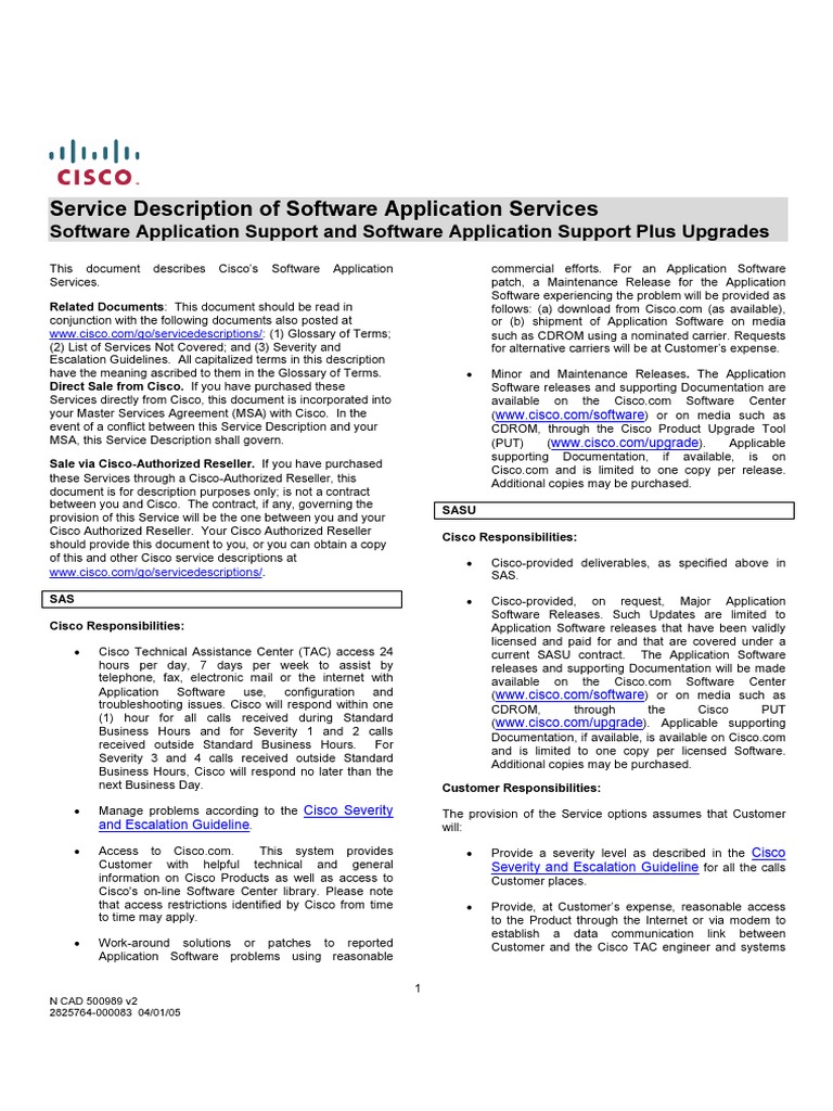 Service Description of Software Application Services | PDF | Business ...