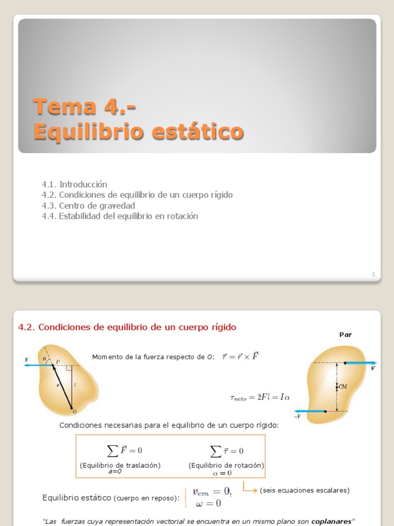 Equilibrio Estatico Pdf