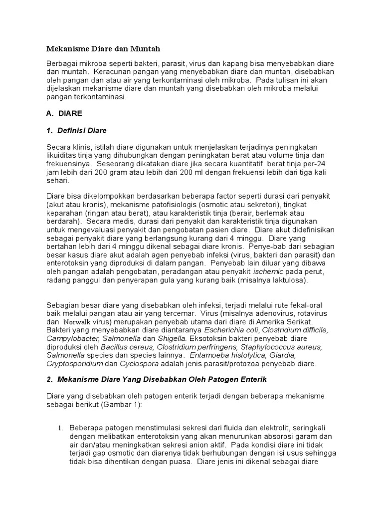 Mekanisme Diare dan Muntah oleh Mikroba | PDF | Kesehatan Holistik