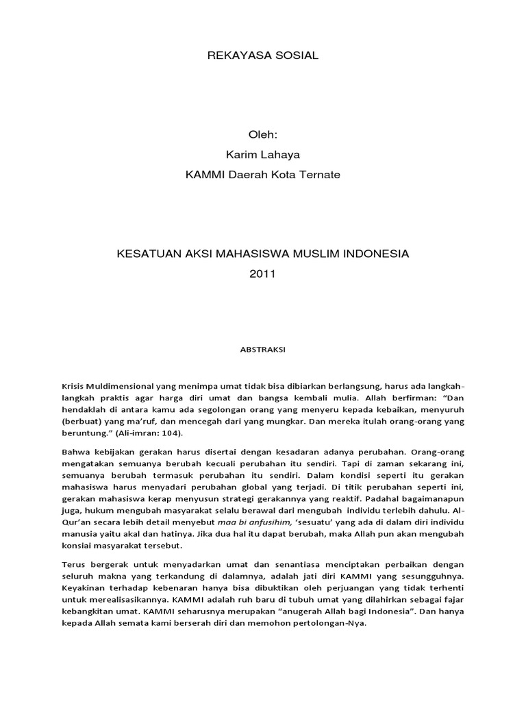 Rekayasa Sosial | PDF | Politik