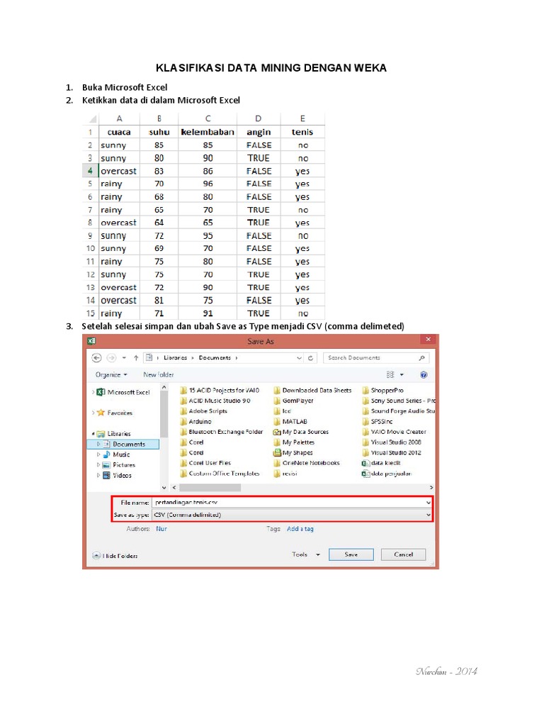 Klasifikasi Data Mining Dengan Weka | PDF