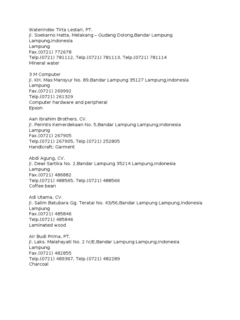 Data Perusahaan 3 | PDF