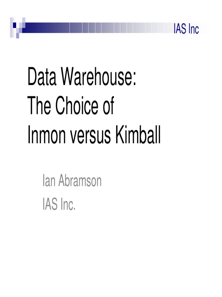 Inmon vs Kimball | Data Warehouse | Business