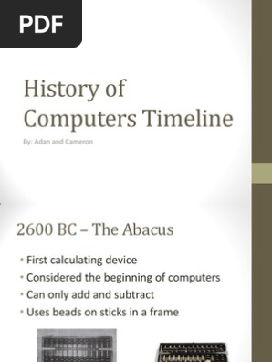 History Of Computer Timeline From Abacus To Present