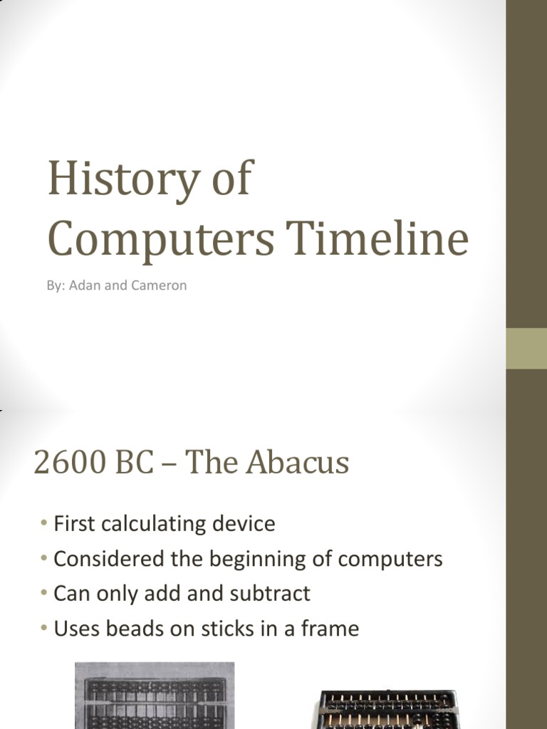 History of Computers Timeline | Download Free PDF | Computer Hardware ...