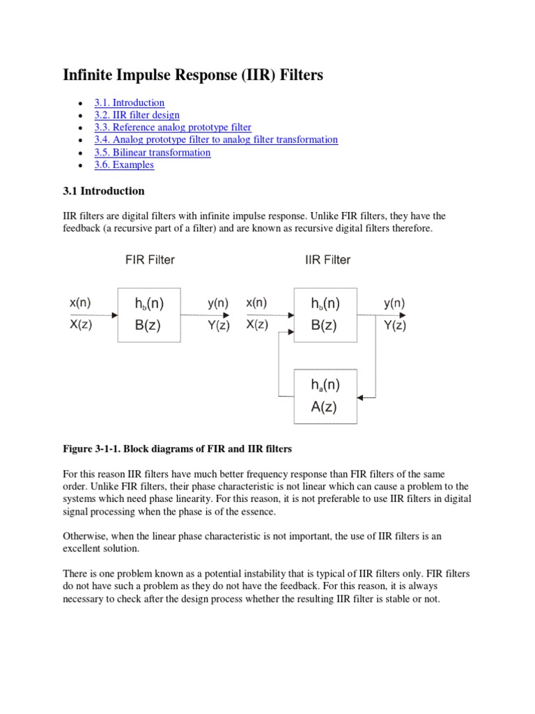 Infinite Impulse Response | PDF | Low Pass Filter | Systems Theory