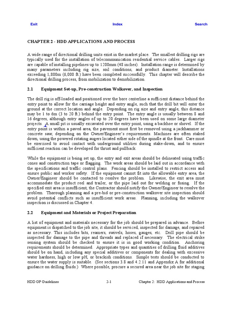 HDD GP Guidelines 2-1 Chapter 2: HDD Applications and Process | PDF ...