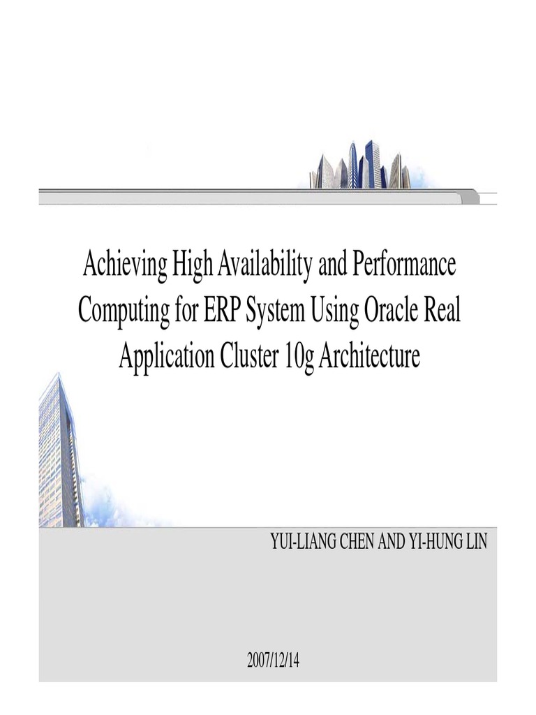 2007 ICESA Achieving High Availability and Performance Computing For ...