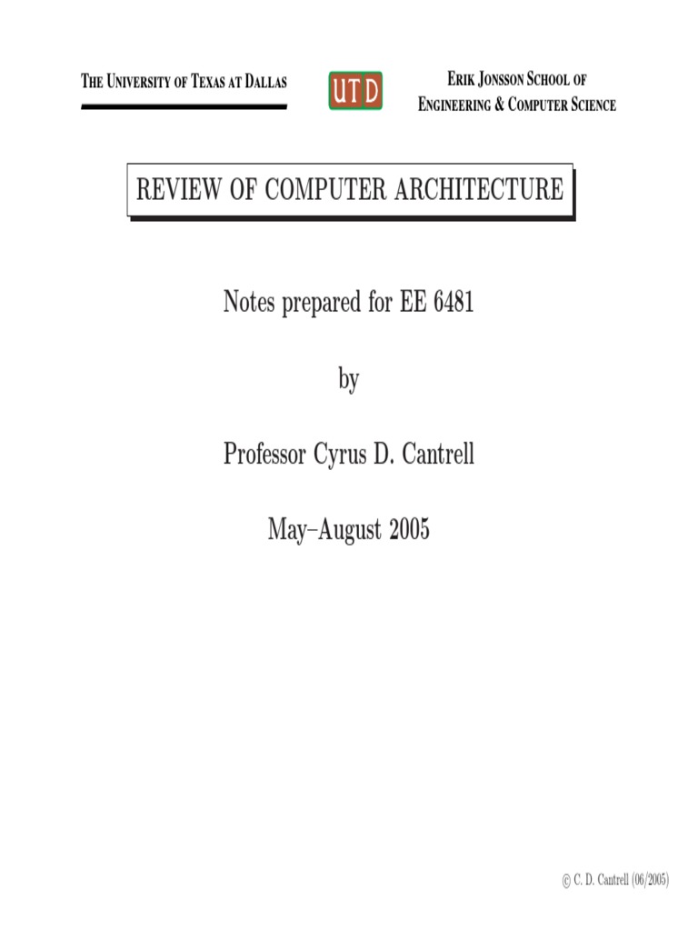 Comparch PDF | PDF | Random Access Memory | Instruction Set