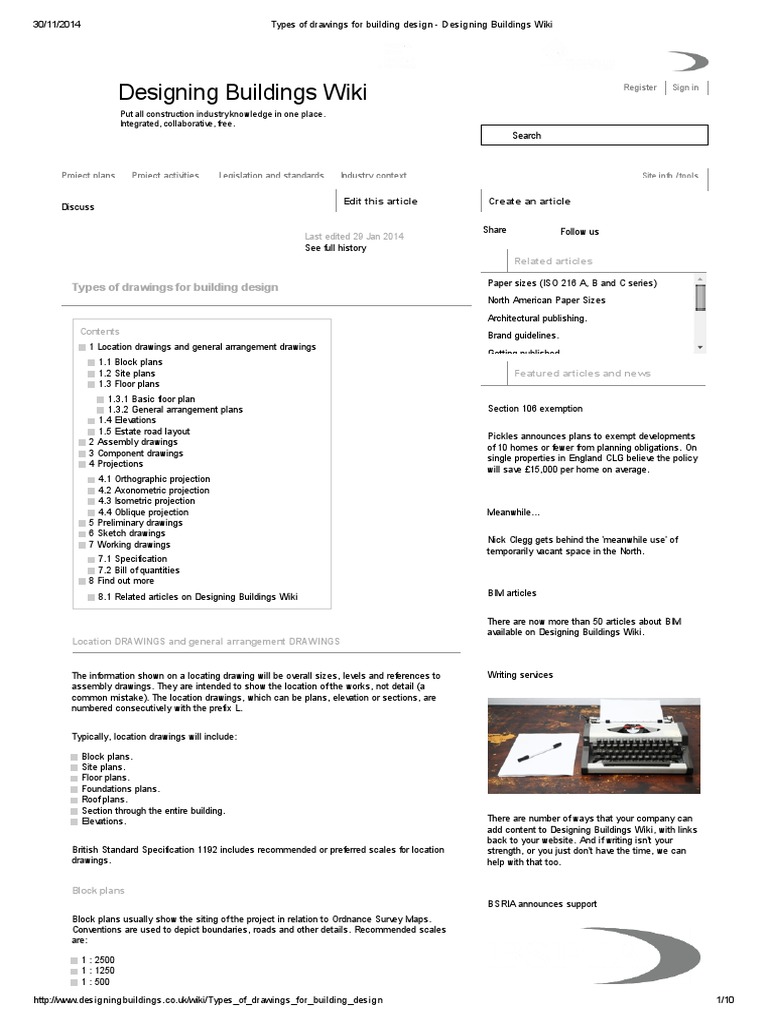 Types of Drawings For Building | PDF | Specification (Technical ...