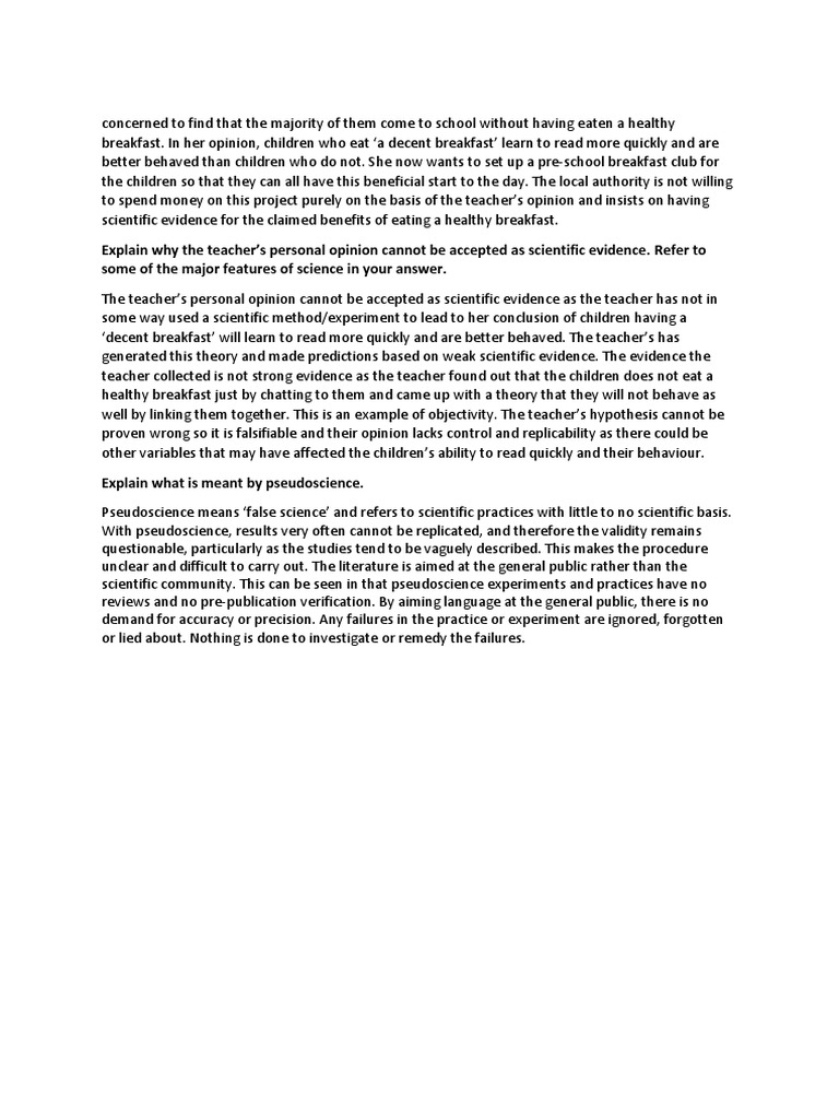 Scientific Evidence vs. Pseudoscience in Education | PDF