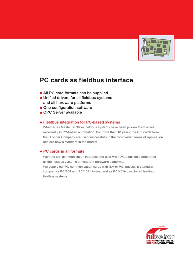 CIF - Communication Interface: PC Cards As Fieldbus Interface | PDF ...