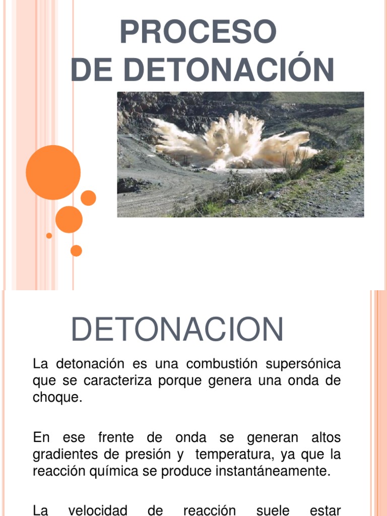 Proceso de Detonación | Material explosivo | Olas