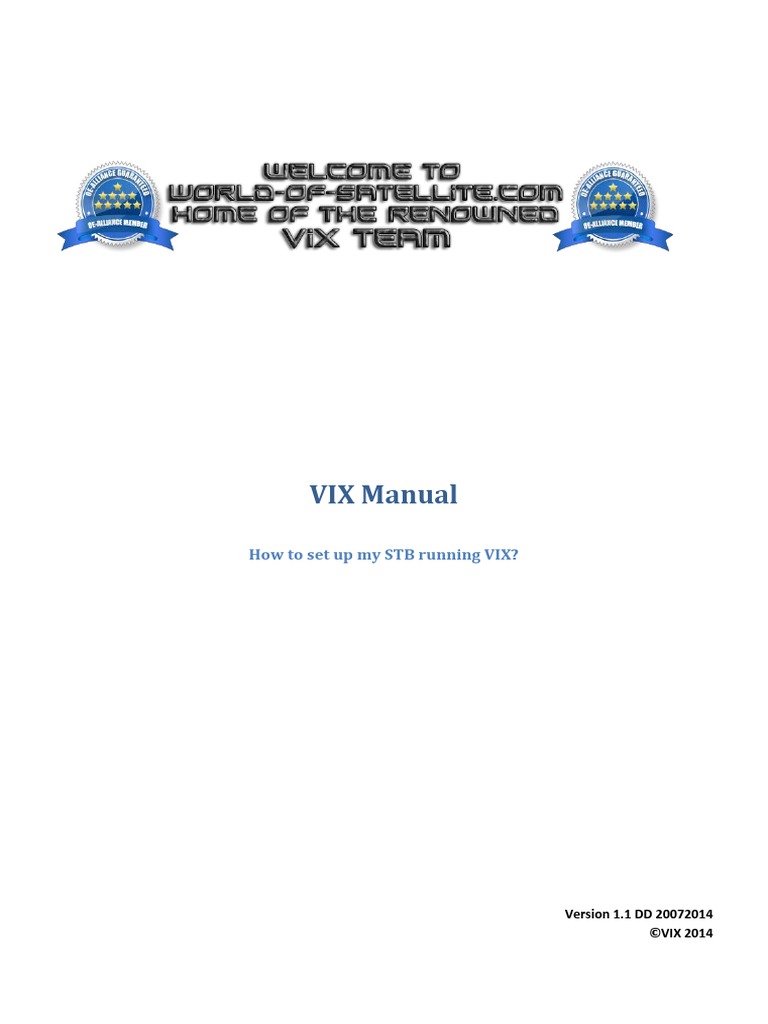 VIX Manual: How To Set Up My STB Running VIX? | PDF