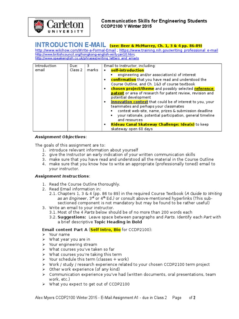 Ccdp2100y A1 Email Assignment V1am | PDF | Email | Communication