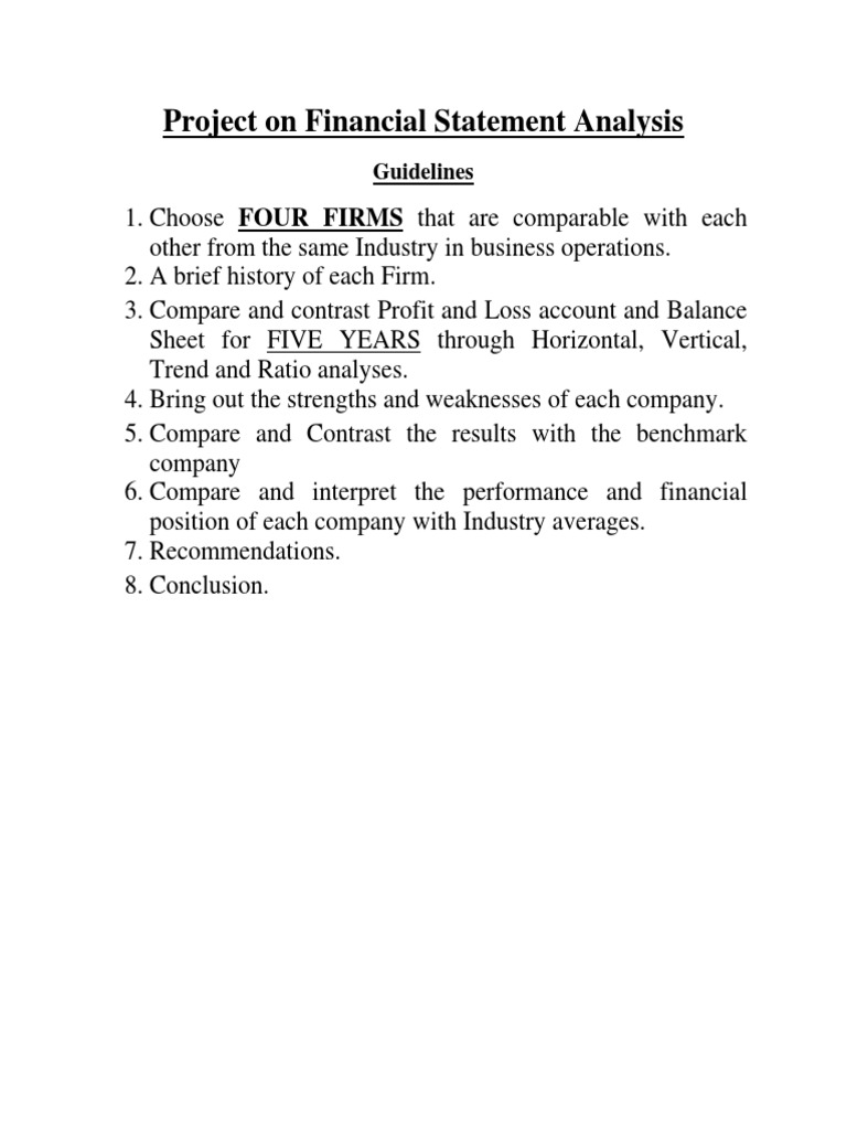 Financial Analysis Project Guide | PDF | Career & Growth