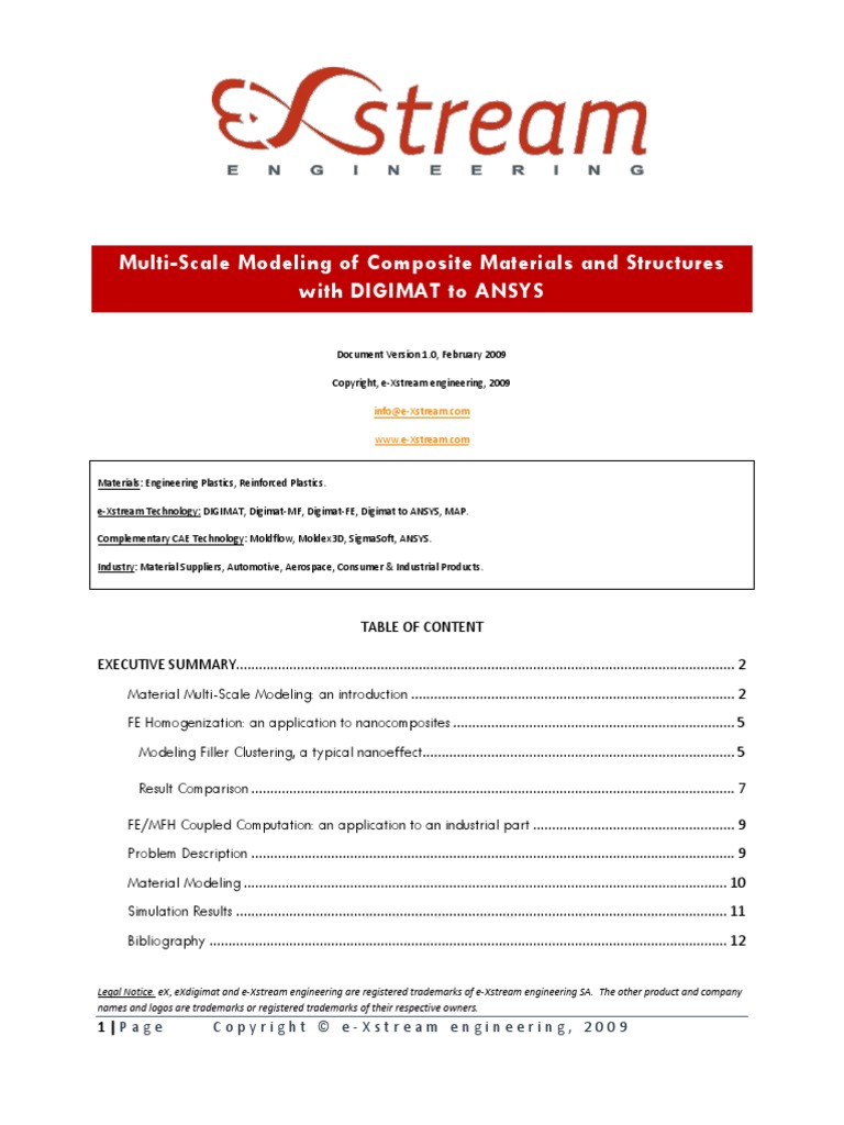 Multiscale Modeling of Composite Materials and Structures With ANSYS ...