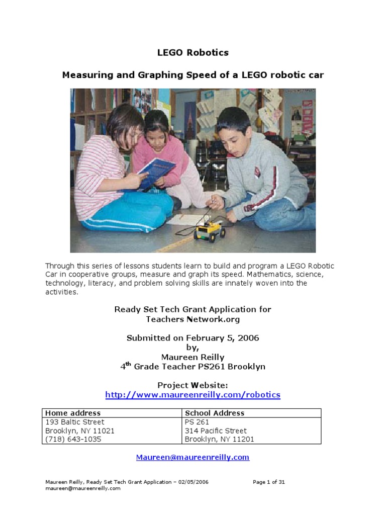 LEGO Robotics Maureen Reilly | PDF | Teaching Mathematics | Computing ...