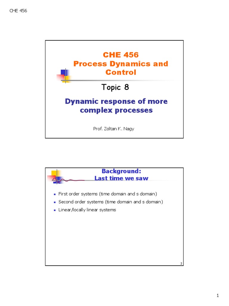 Dynamic Response of Complex Processes | PDF | Complex Number ...