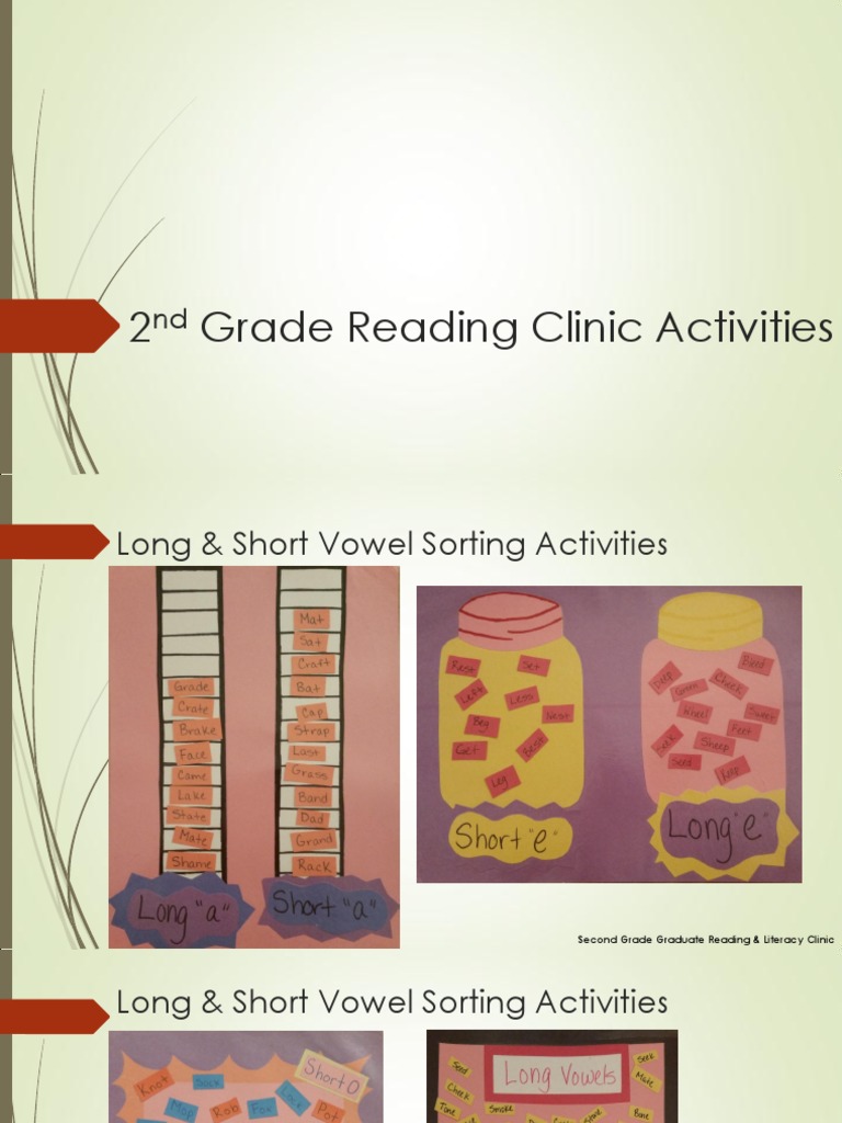 2nd Grade Vowel Sorting Activities | PDF | Literacy | Vowel
