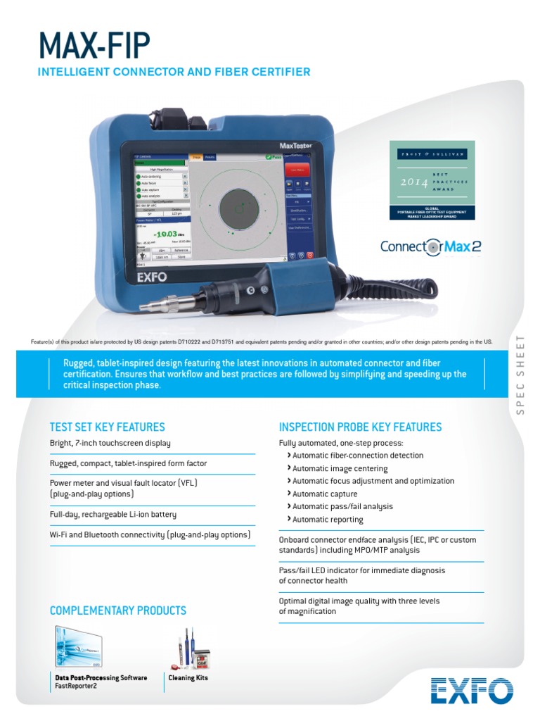 EXFO Spec-Sheet MAX-FIP v4 en | PDF | Optical Fiber | Usb