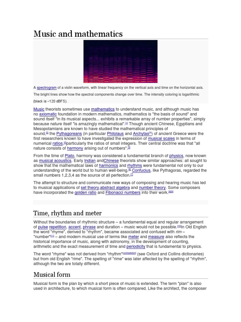 Music and Mathematics: Time, Rhythm and Meter | PDF | Interval (Music ...