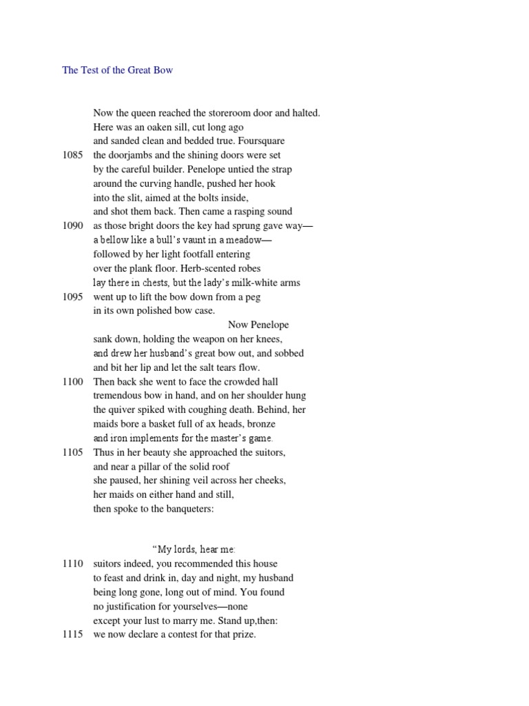 The Test of The Great Bow2 | PDF | Odysseus | String Instruments