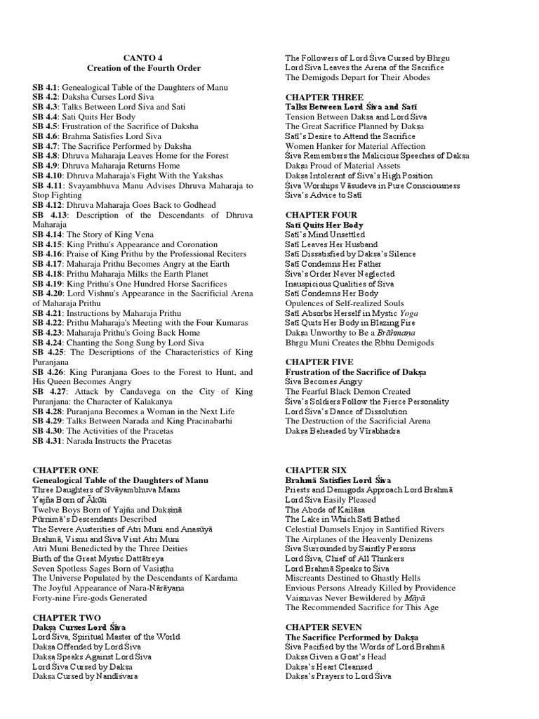 CANTO 4 Summary | Download Free PDF | Shiva | Hindu Deities