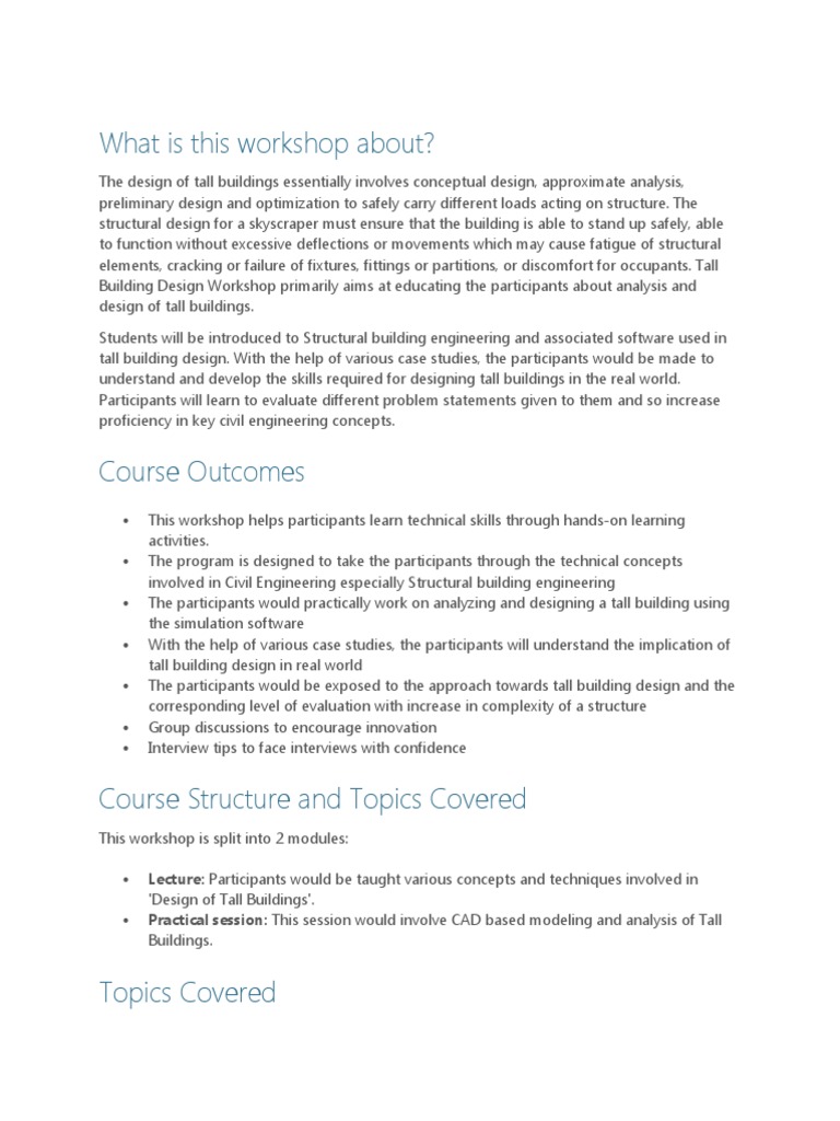 Workshop | PDF | Structural Engineering | Engineering
